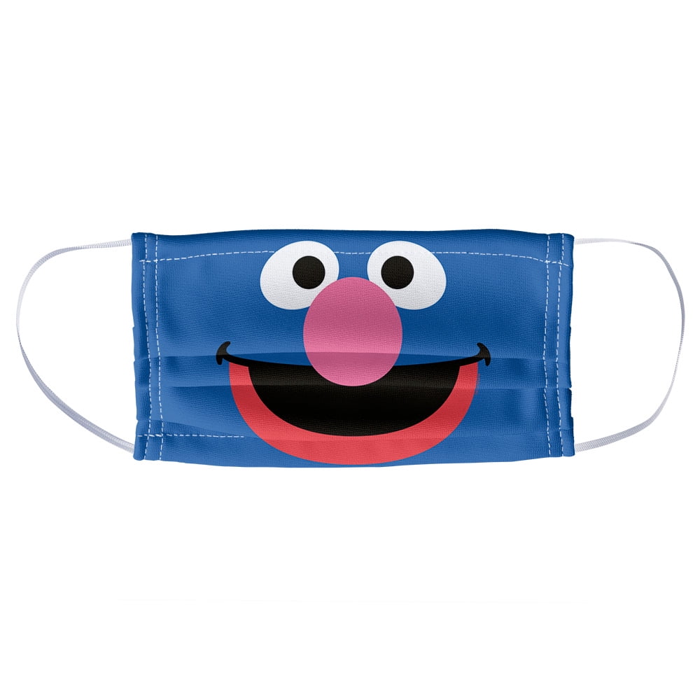 Sesame Street Grover Face Face 1-Ply Reusable Face Mask Covering ...