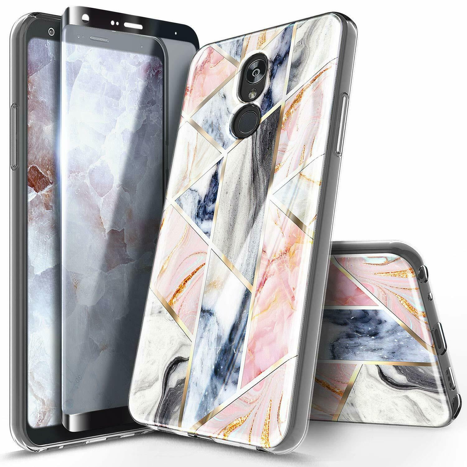 For LG Stylo 4 Case, Stylo 4+ Plus/Q Stylus/Q Stylus Plus with Tempered ...