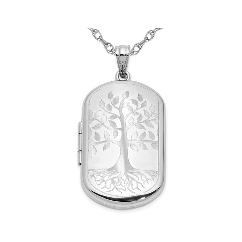 Click here for Gem And Harmony Tree Rectangle Locket Pendant Neck... prices