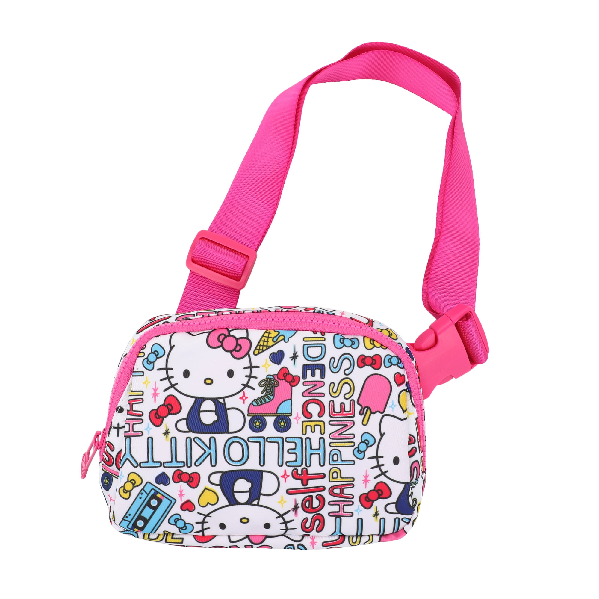 Click here for Bioworld Hello Kitty Crossword Style Sling Bag Fan... prices