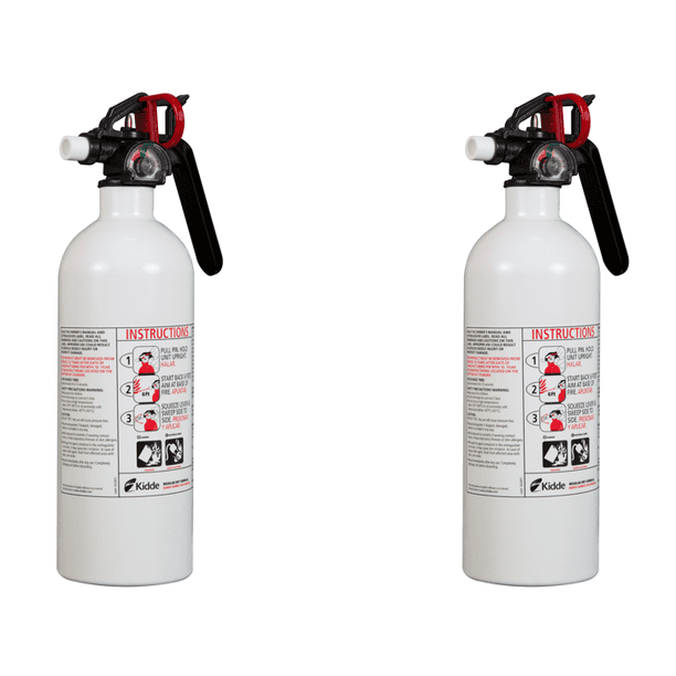 Kidde 5bc Fire Extinguishers, 2.35lbs, Aluminum, Rust Resistant. 2 Pack ...