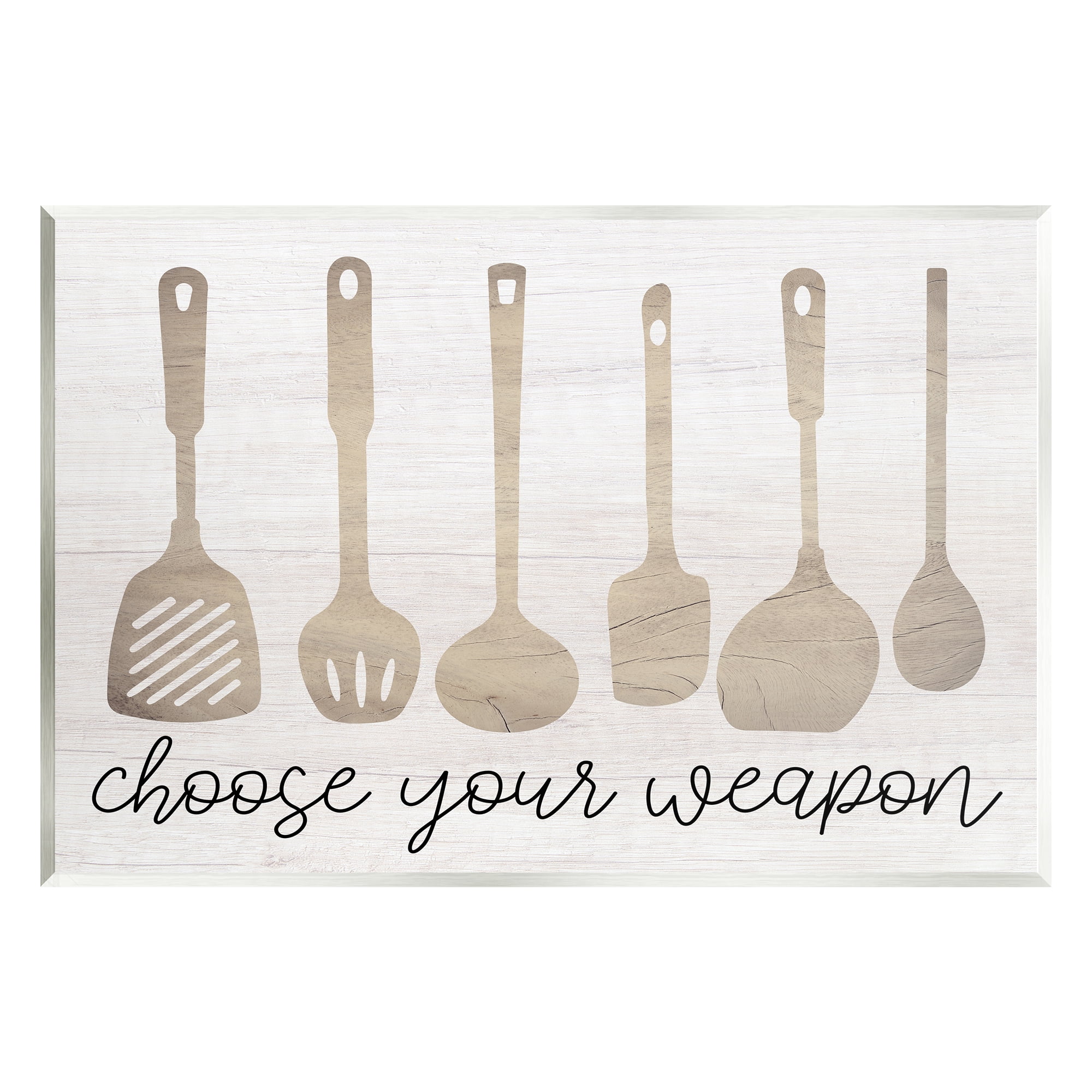 Stupell Industries Choose Your Weapon Kitchen Utensils Food & Beverage ...