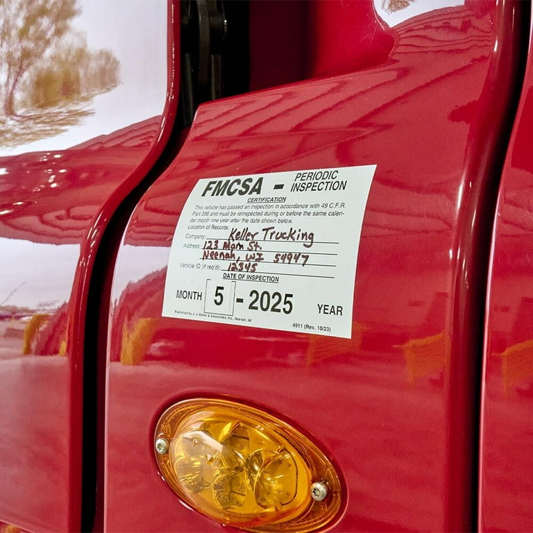 Annual Vehicle Inspection Report Exterior Annual Inspection Label ...