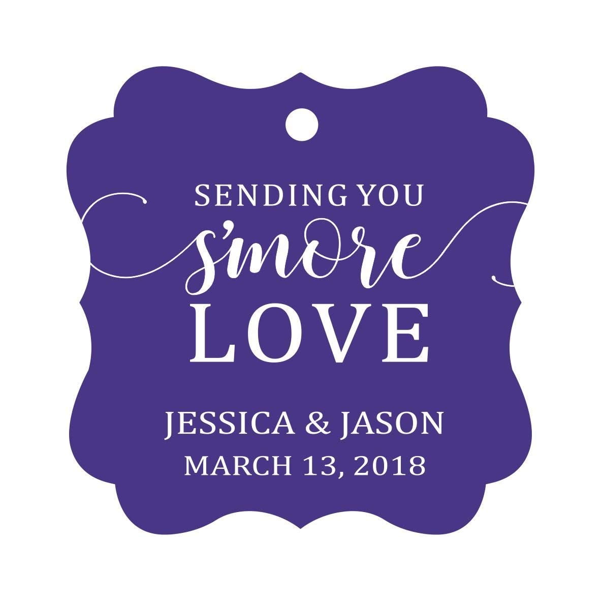 Darling Souvenir Custom Hang Tags Sending You S'More Love Favor Gift ...