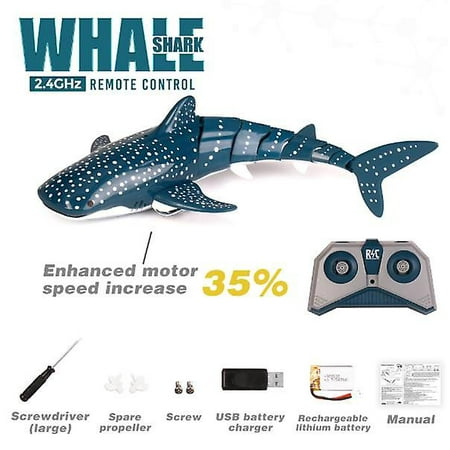 HEIBIN Rc Shark Wireless Simulation 2.4g Remote Control Flexible Shark ...