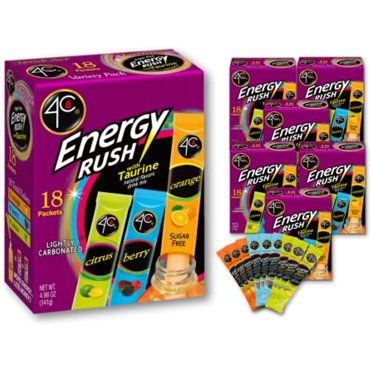 4C Energy Rush Stix, Variety 1 Pack, 40 Count, Single Serve Water ...