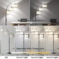 "SUNMORY Modern Arc Floor Lamp, 3 Dimmable Lights with Remote, 78 ...