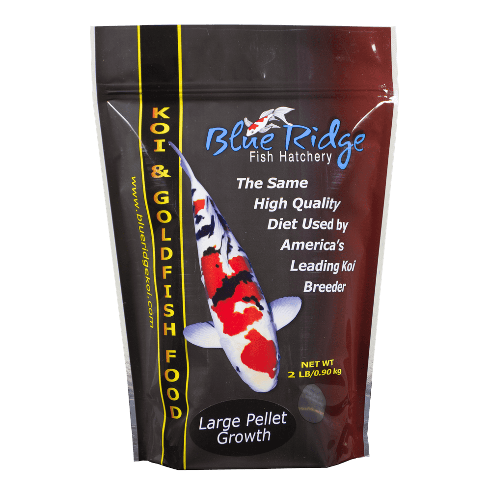 Blue Ridge Growth Formula Koi & Goldfish Food, Large Fish Food Pellets ...
