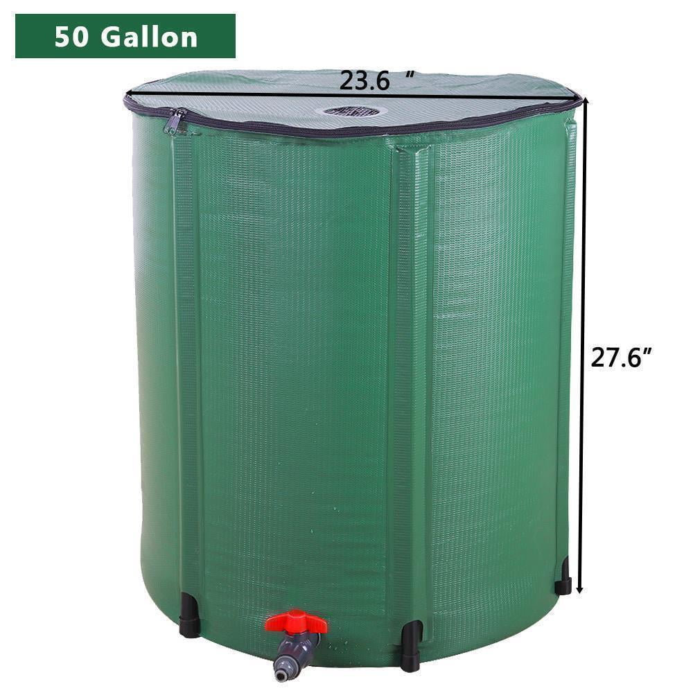 Portable Rain Barrel Water Collector Tank w /Spigot Filter - Walmart.com