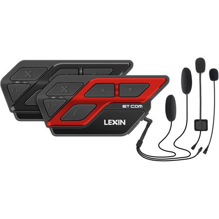 LZMY 2pcs ET-COM Motorcycle Bluetooth Headset, Waterproof Helmet ...