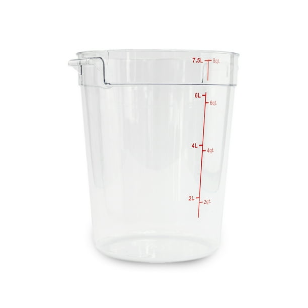 Recipiente de Policarbonato Graduado Redondo Caledonia 8 Qt ...