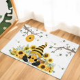 Bees Dwarfs Door Mat Yellow Sunflowers Branch Spring Floral Plant Non ...