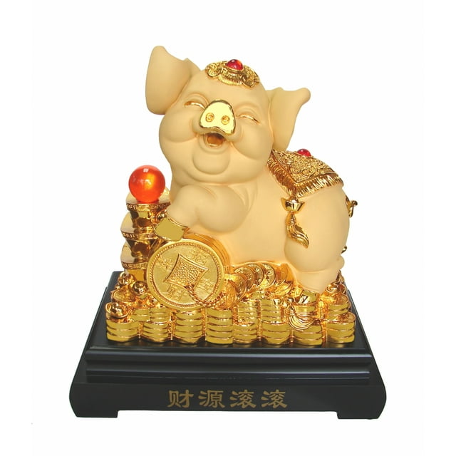 18 Inch Big Golden Pig Statue for Chinese Lunar Year of Pig - Walmart.com