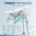 OasisSpace Adjustable Shower Chair with Back, Bariatric, Sturdy ...