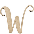 12" Tall MDF Wood Letter W | 1/4" Thick | Wood Craft Letter | Starfish ...