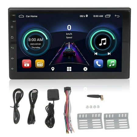 Car Stereo, Dash DVD Receiver BT5.0 7 Colorful Light Buttons Handfree ...