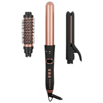 Foxybae Tres Chic 3-In-1 Interchangeable Styler with a 1" Flat Iron, 1. ...