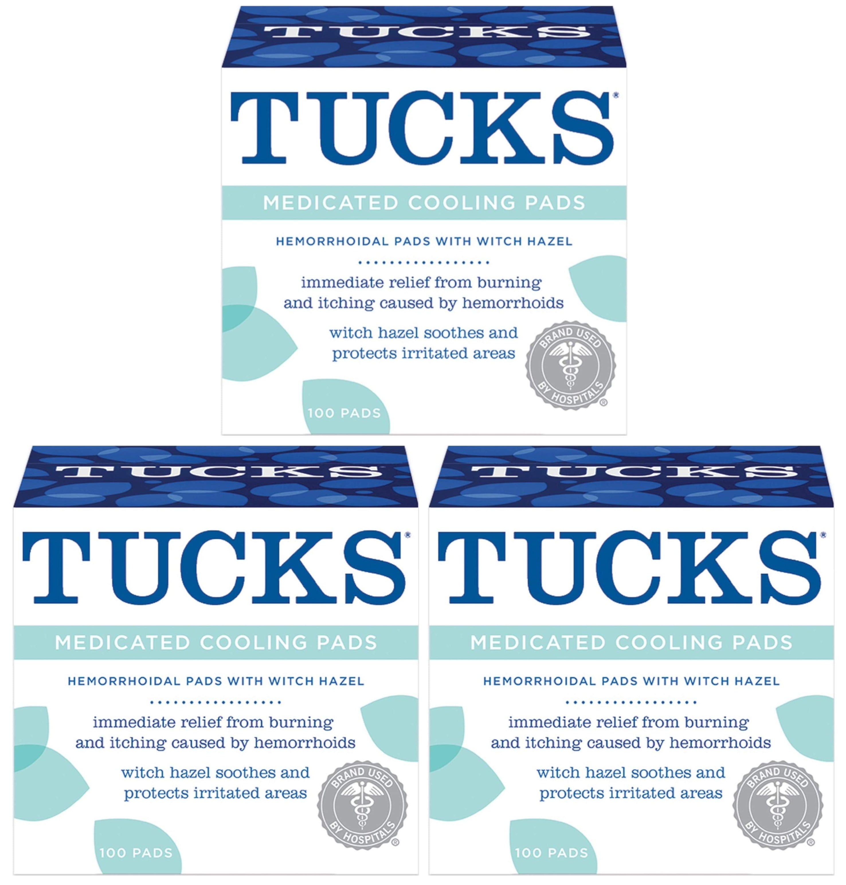 Tucks Medicated Cooling Hemorrhoid Pads, 100 Ct, 3-Pack - Walmart.com
