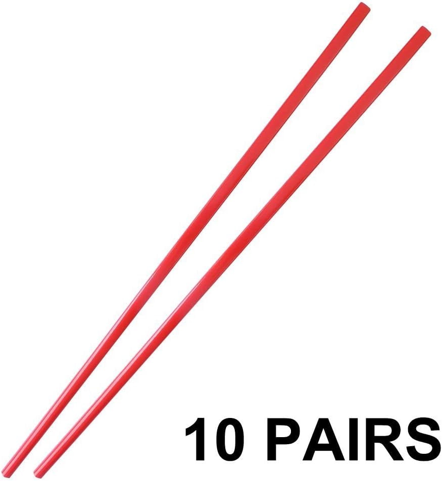 10 Pairs of Red Melamine Chopsticks - Walmart.com