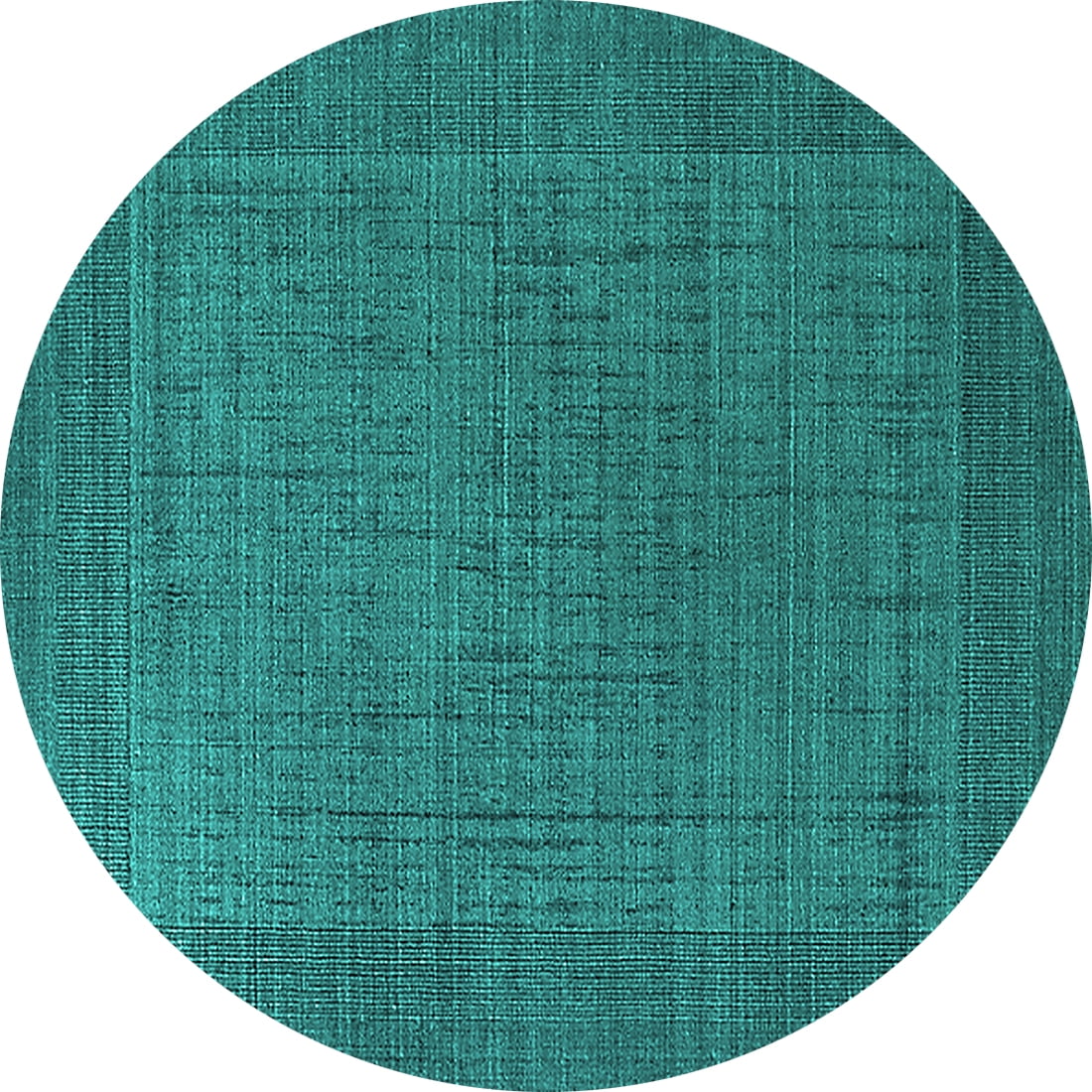 Ahgly Company Machine Washable Indoor Round Oriental Turquoise Blue ...