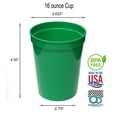 Rolling Sands 16 oz Reusable Plastic Cups, 50 Pack, BPA Free, Stackable ...