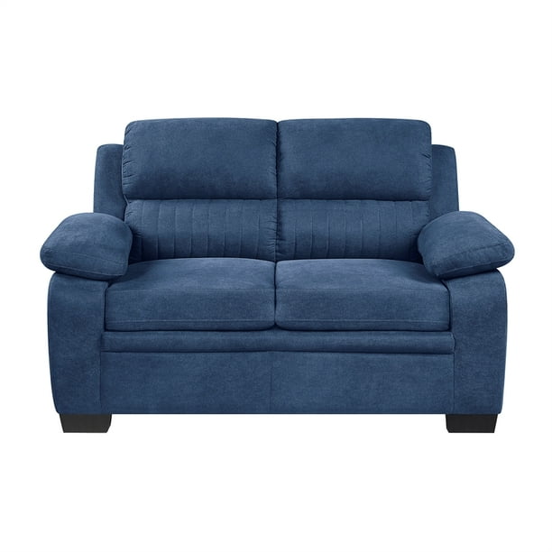 Lexicon Holleman Fabric Upholstered Love Seat in Blue Color - Walmart.com