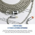Tripowin Zonie IEM Cable, 2m Long Earbud Cord, 16 Core Silver Plated ...