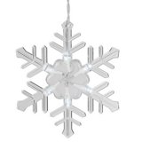 Vickerman Cool White LED 8-Function Snowflake Icicle String Lights, 48 ...