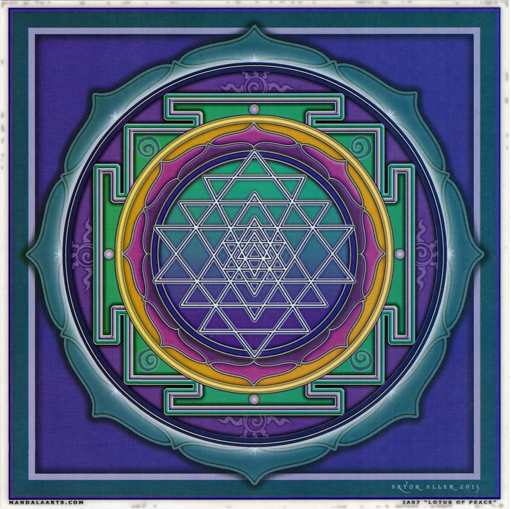 Mandala Arts Sri Yantra Sacred Geometry Repositionable Removable ...