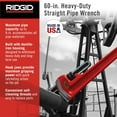 31045 Model 60 Heavy-Duty Straight Pipe Wrench, 60-inch Plumbing Wrench ...