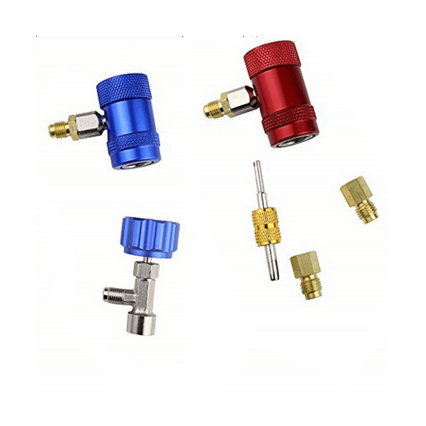 Symkmb A/C R1234YF Adapter, Quick Manual Coupler with Can Tap, Tank ...