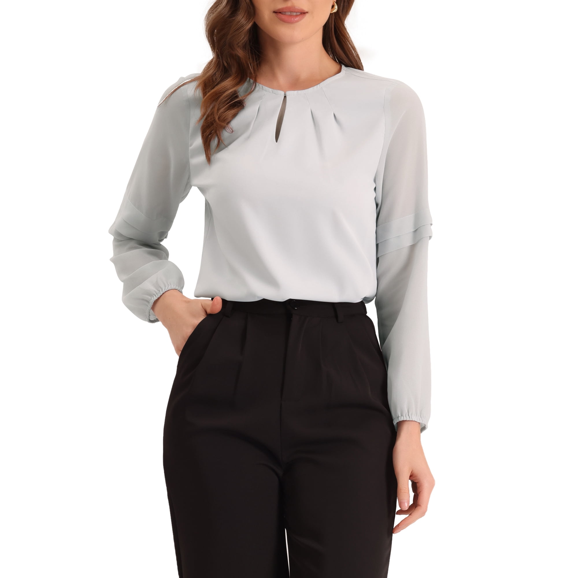 Click here for Inspire Chic Womens Work Office Long Sleeves Keyho... prices