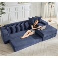 FFZ Oversize Cloud Sectional Sofa with L-Shape Chaise, Corduroy Fabric ...