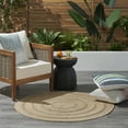 Nourison Natural Seagrass Indoor/Outdoor Natural 5' x Round Area Rug (5 ...