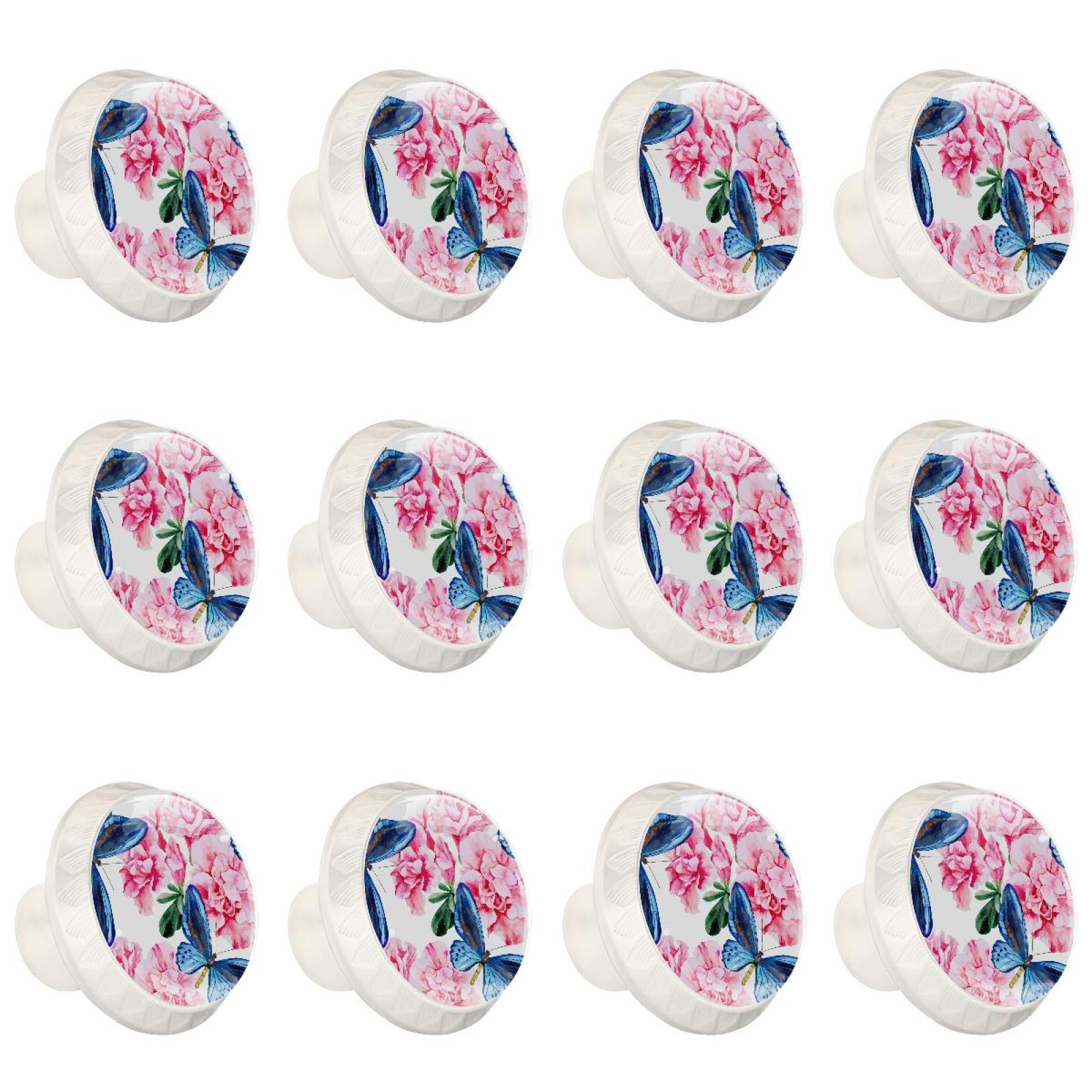 12 Pcs Flower Pattern Knobs for Kitchen Cabinet Cupboard Dresser Bookcase Drawer Pulls Handles ...