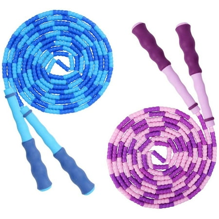 2 Pack Kids Jump Ropes, Adjustable Skipping Rope with Rubber Bead for ...