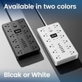 1pc Surge Protector Power Strip with 24/16 AC Outlets, 4 USB-A, 2 USB-C ...