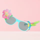 Worgeous Funny Glasses Hibiscus Flower and Hummingbird Eyewear Party ...