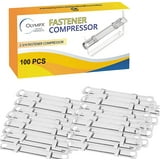 OLYMPX 100 Pcs of Prong Paper Fastener Compressors for Standard 2-Hole ...