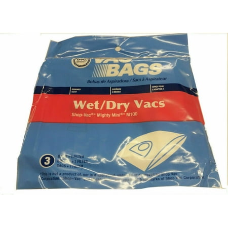 Shop Vac Mighty Mini M100 Vacuum Cleaner Bags by DVC Made in USA [ 18 ...