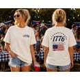 2 Sided 1776 Patriotic USA Flag Graphic T-Shirt - Walmart.com