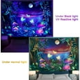 ASPORIC Blacklight Fantasy Forest Tapestry Aesthetic Moon Tapestry UV ...