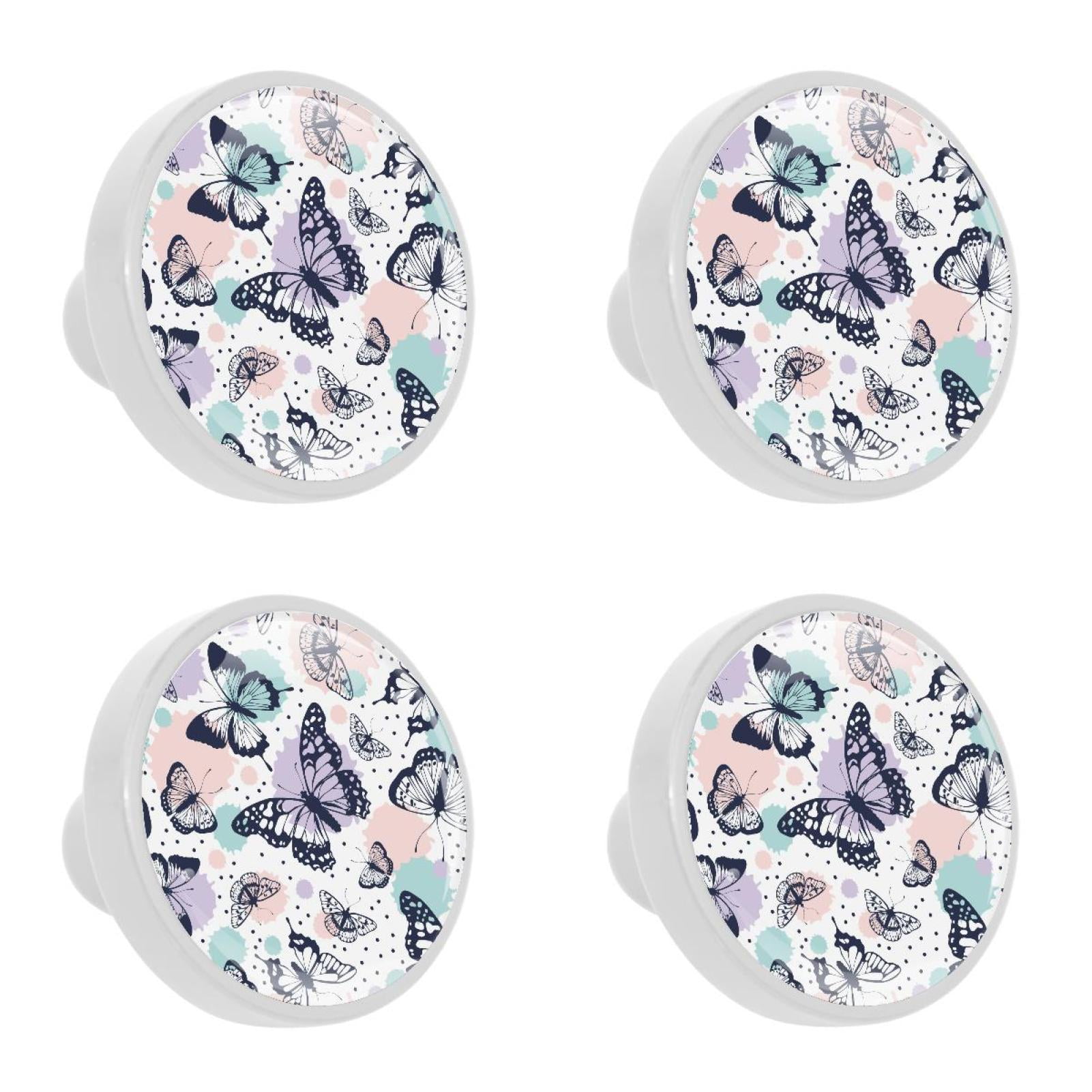 4 Pcs Butterfly Knobs for Kitchen Cabinet Cupboard Dresser Bookcase ...