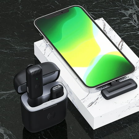 Wireless Microphone Portable Outdoor Rechargeable Clip Mic Noise ...