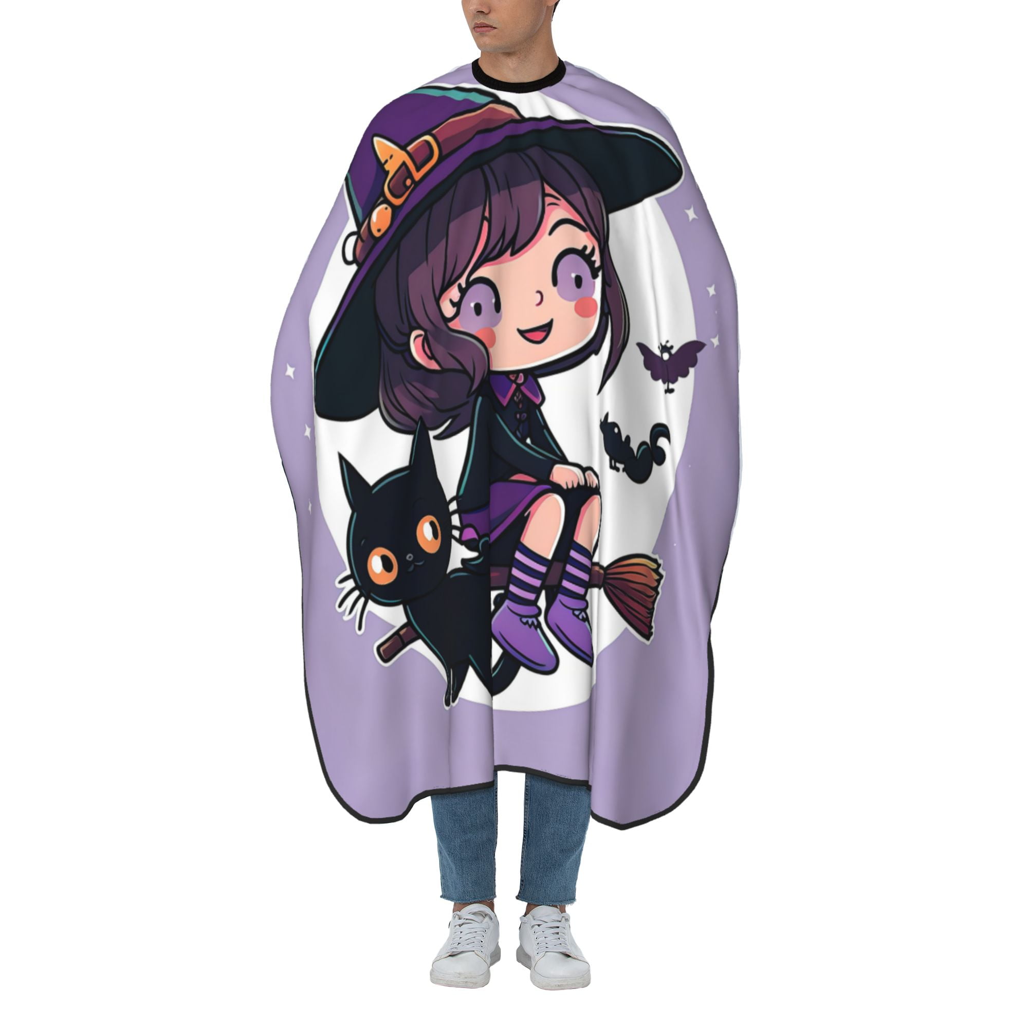 ZICANCN Hair Cutting Cape for Adults,Little Witch Broom Cape Salon ...