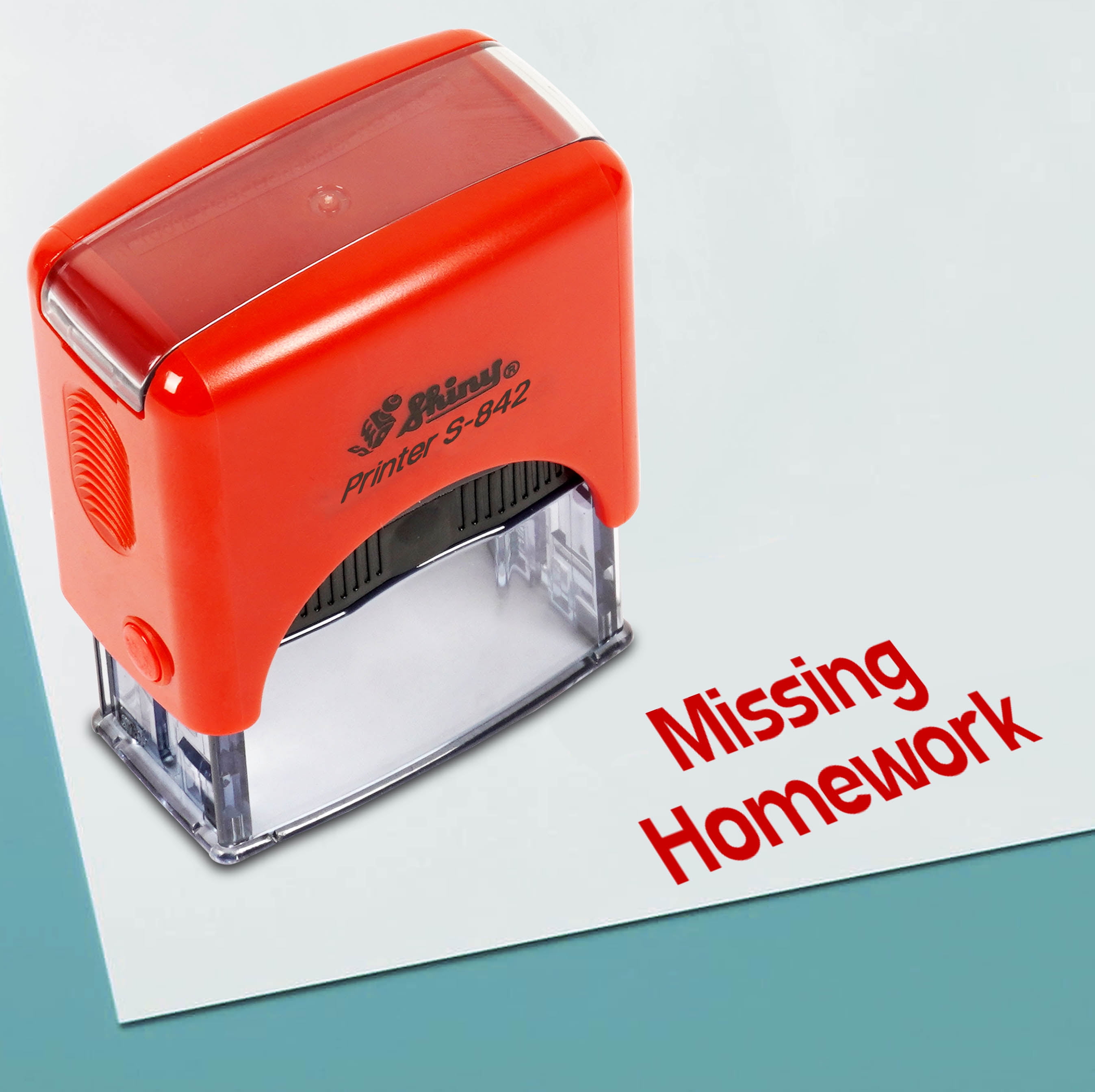 Printtoo Missing Homework Self Inking Rubber Stamp Pre,Inked Office ...