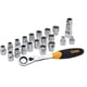 BOSTITCH BTMT72286 21-Piece 3/8-Inch Pass Thru Socket Set - Walmart.com