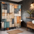 Brick Splicing Shower Curtain for Bathroom, Water Resistant Long Shower ...