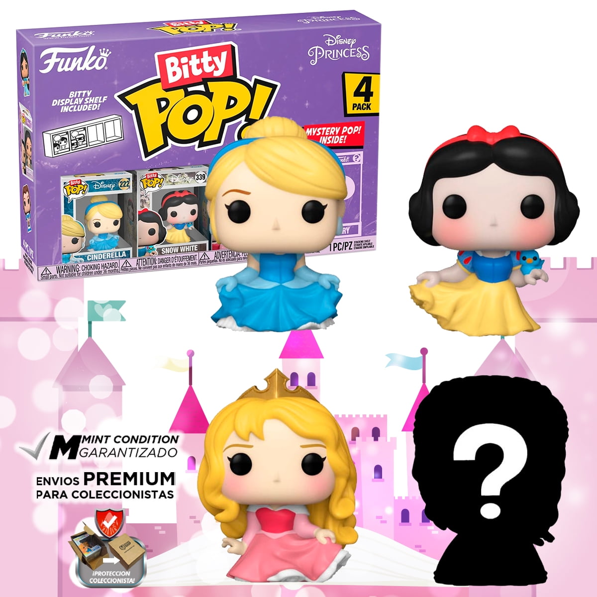 Funko Bitty Pop Cenicienta Princesas 4 Pack Original | Walmart en línea