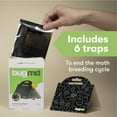 BugMD Pantry Pest Patrol (6 Count, Black) - Moth Traps for Kitchen ...